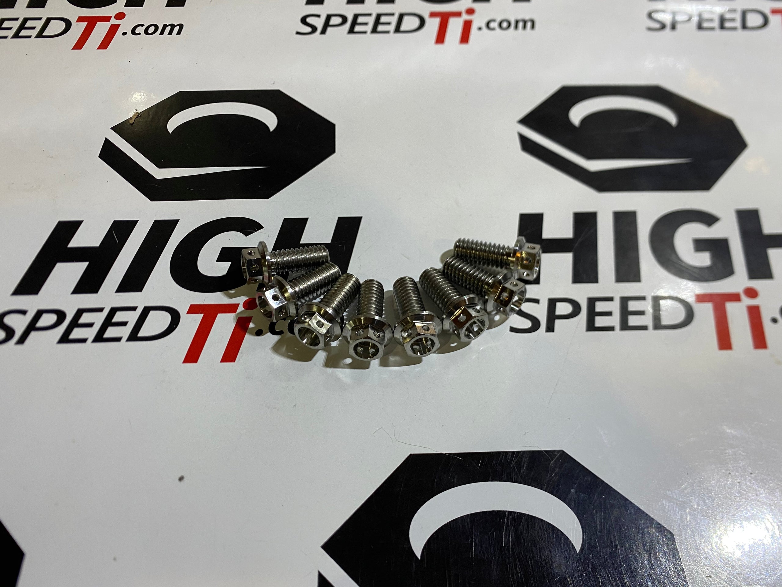 8pc- Rear inboard Rotor Drilled Bolt Kit: | High Speed Ti